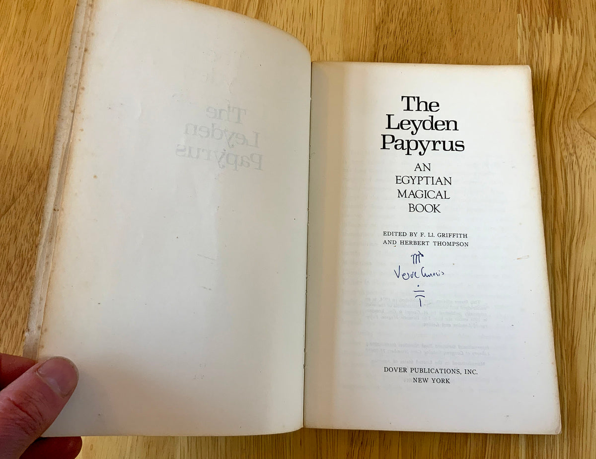THE LEYDEN PAPYRUS (Jake Stratton-Kent copy) PB, Dover Publications 19 ...