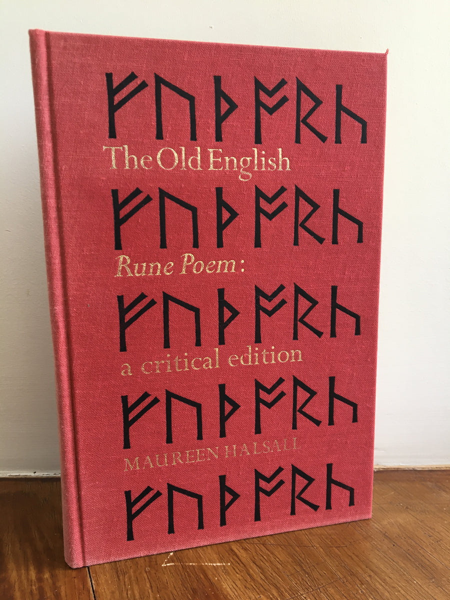 THE OLD ENGLISH RUNE POEM: A Critical Edition - Maureen Halsall (Hardb ...